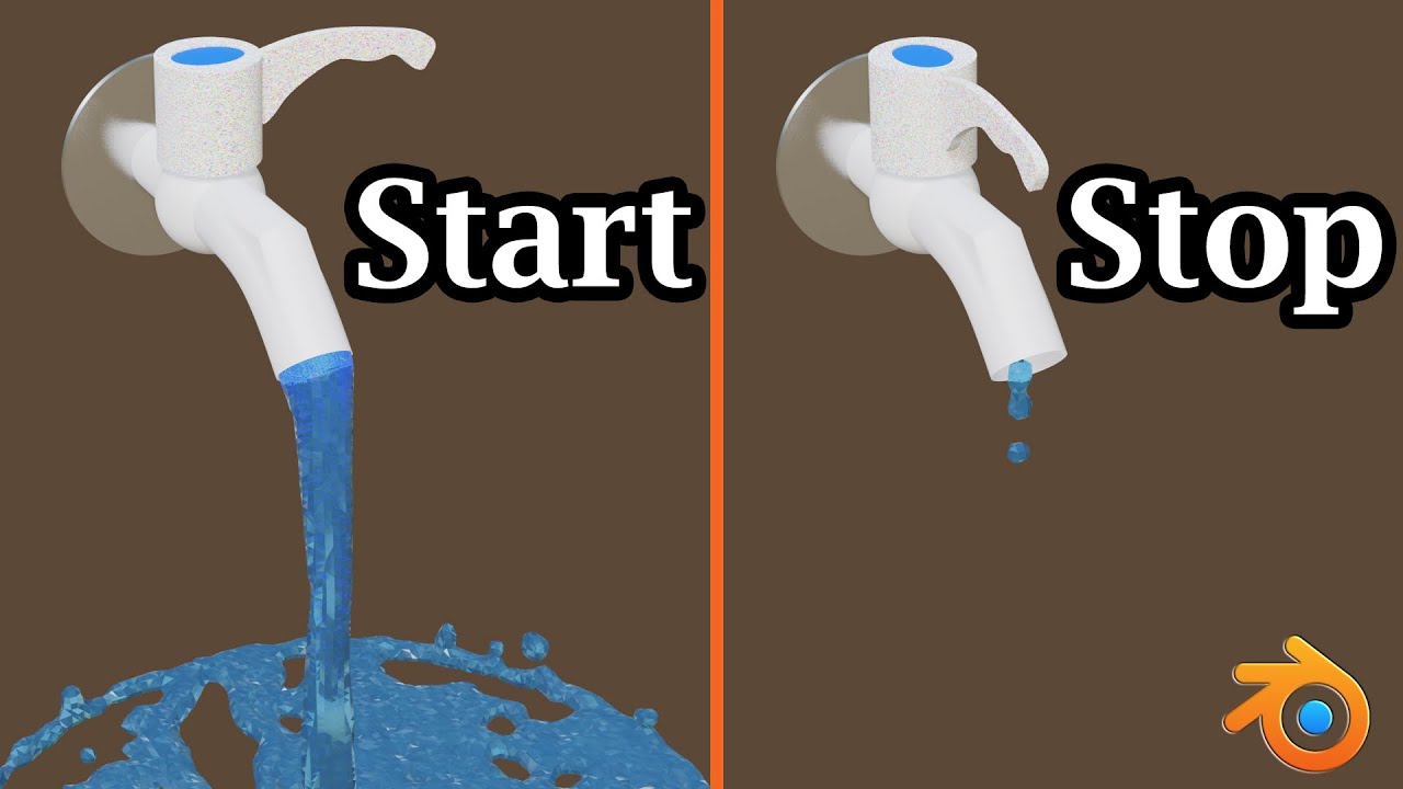 Start & Stop A Flow In Fluid Simulations | Easy Tutorial On Flow Object | Blender Eevee & Cycles