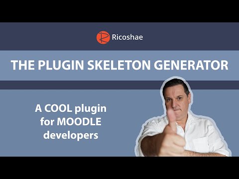 Cool PLUGIN for MOODLE developers - The Plugin Skeleton Generator
