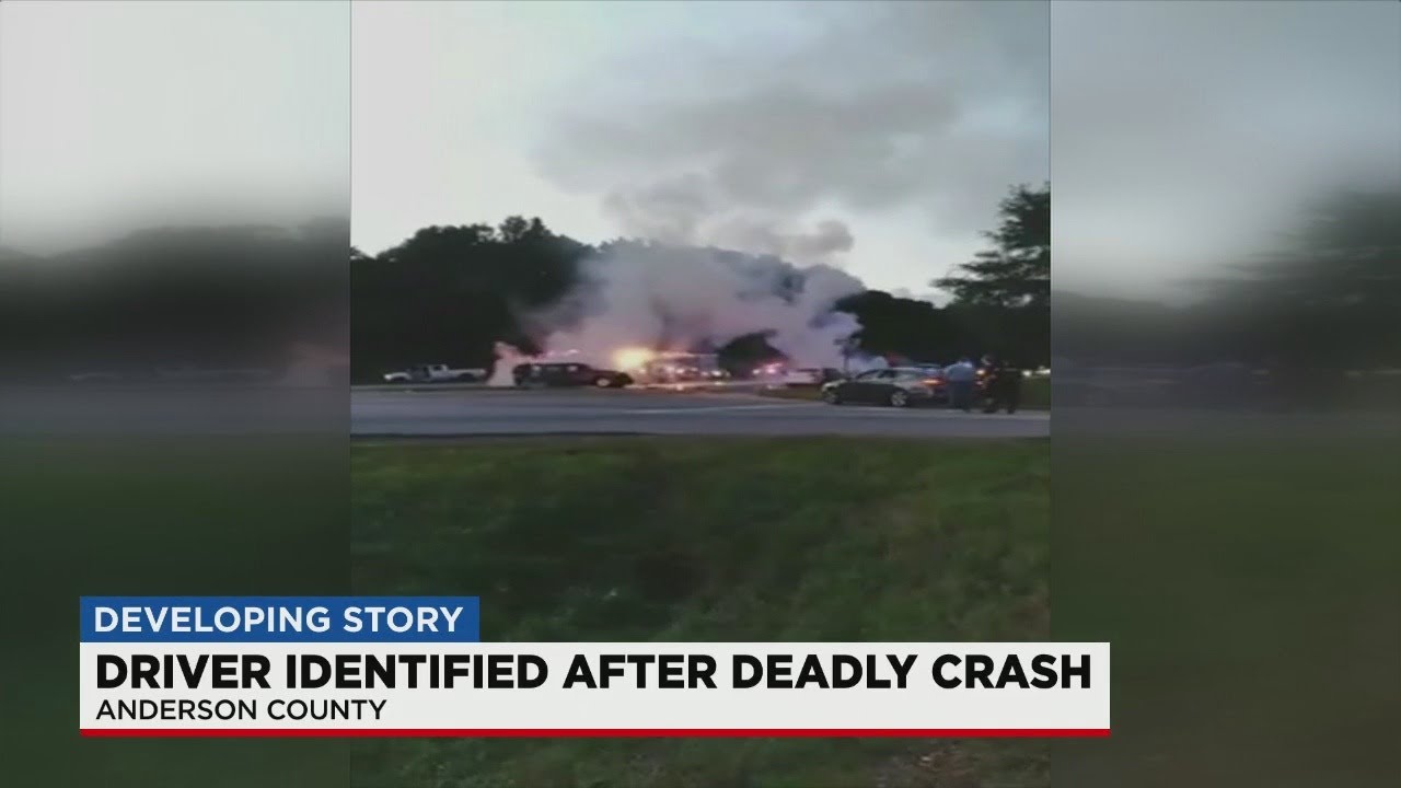 Coroner identifies victim in fiery car crash in Anderson County