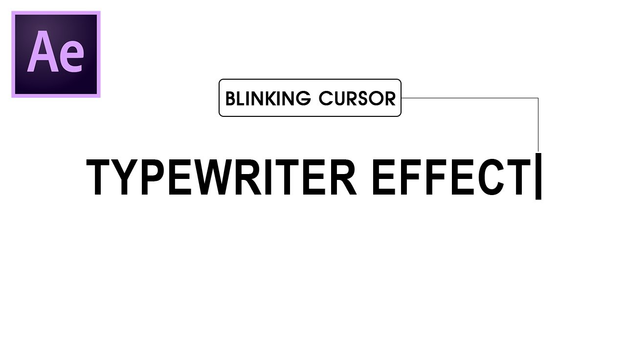 Adobe After Effects Tutorial: Typewriter Text Effect with Blinking Cursor