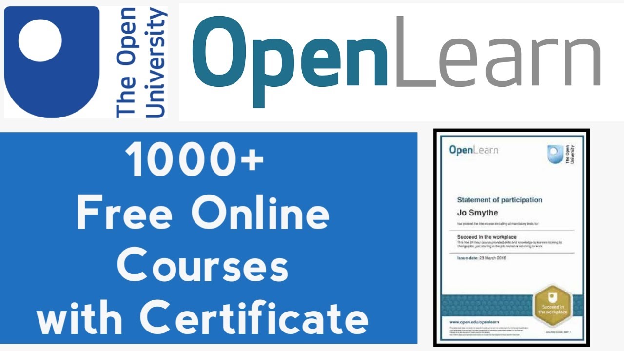 The Open University Free Online Courses with Certificate | OpenLearn
