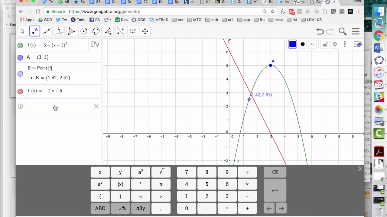 Day 10: Derivative, Critical Points and GeoGebra