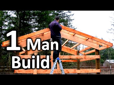 How to Build a Tiny Pole Barn in -5 MINUTES- | Chicken House Plans