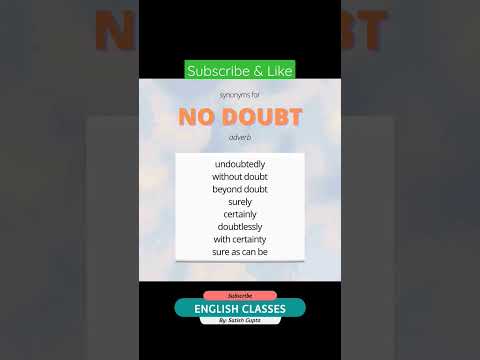 Synonyms for "Understand / No doubt/ Chaos/ by English Classes Satish Gupta Subscribe & Like...