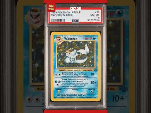 PSA 8 Vaporeon 12/64 HOLO Jungle 1999 WOTC Pokemon Card NM-MINT