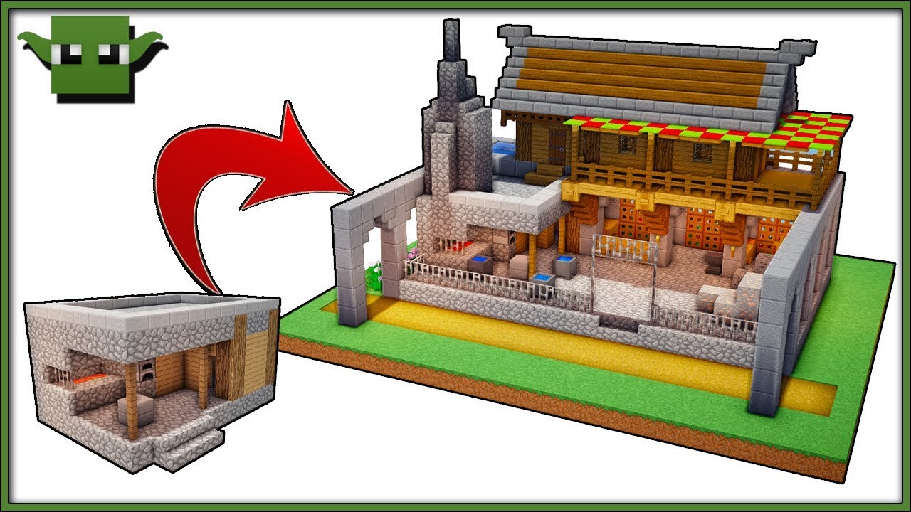 Minecraft Blacksmith Transformation Tutorial (EASY 5X5 BUILDING SYSTEM ...