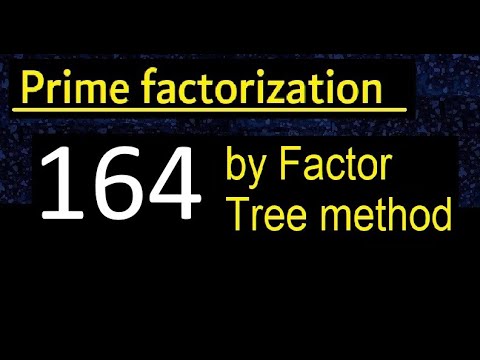 Prime factorization of 164 by factor tree method . Factor tree of 164 . How to find prime factors