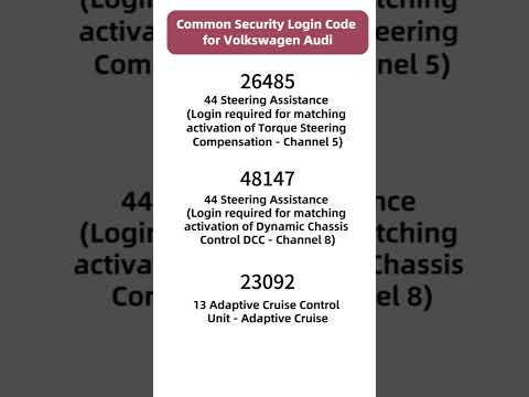 Mastering Volkswagen's Security Login Code: Decode, Diagnose, and Save Money #audi #tabscan #coding