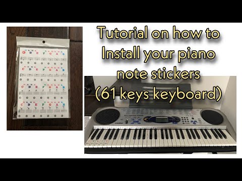 Tutorial on how to Install your piano note stickers (61 keys keyboard)