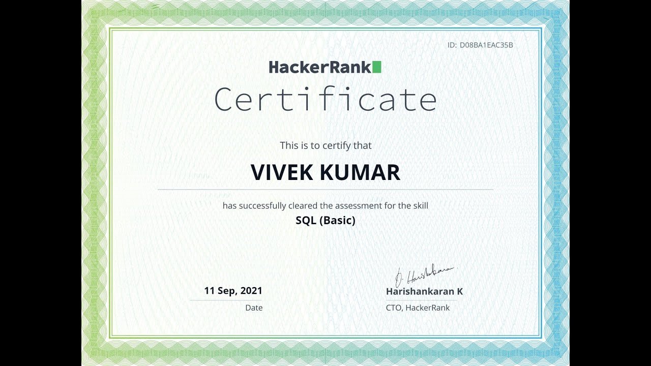 SQL Basic Skill Certification Test on #Hackerrank #DetailsCode #EarnedFreeCertificate #Analitcs