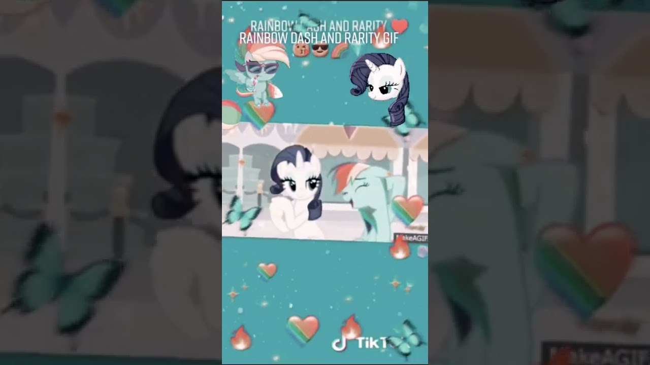 rainbow dash and rarity gif
