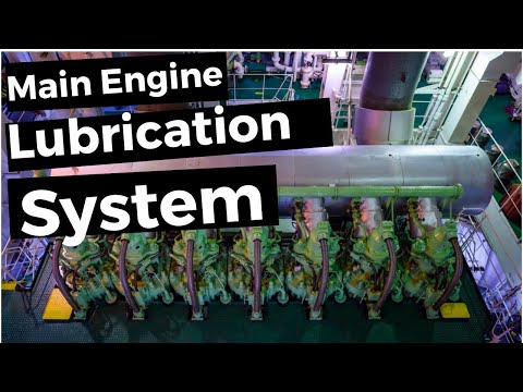 Main Engine Lubrication System #marineengine #lubrication #lubeoil