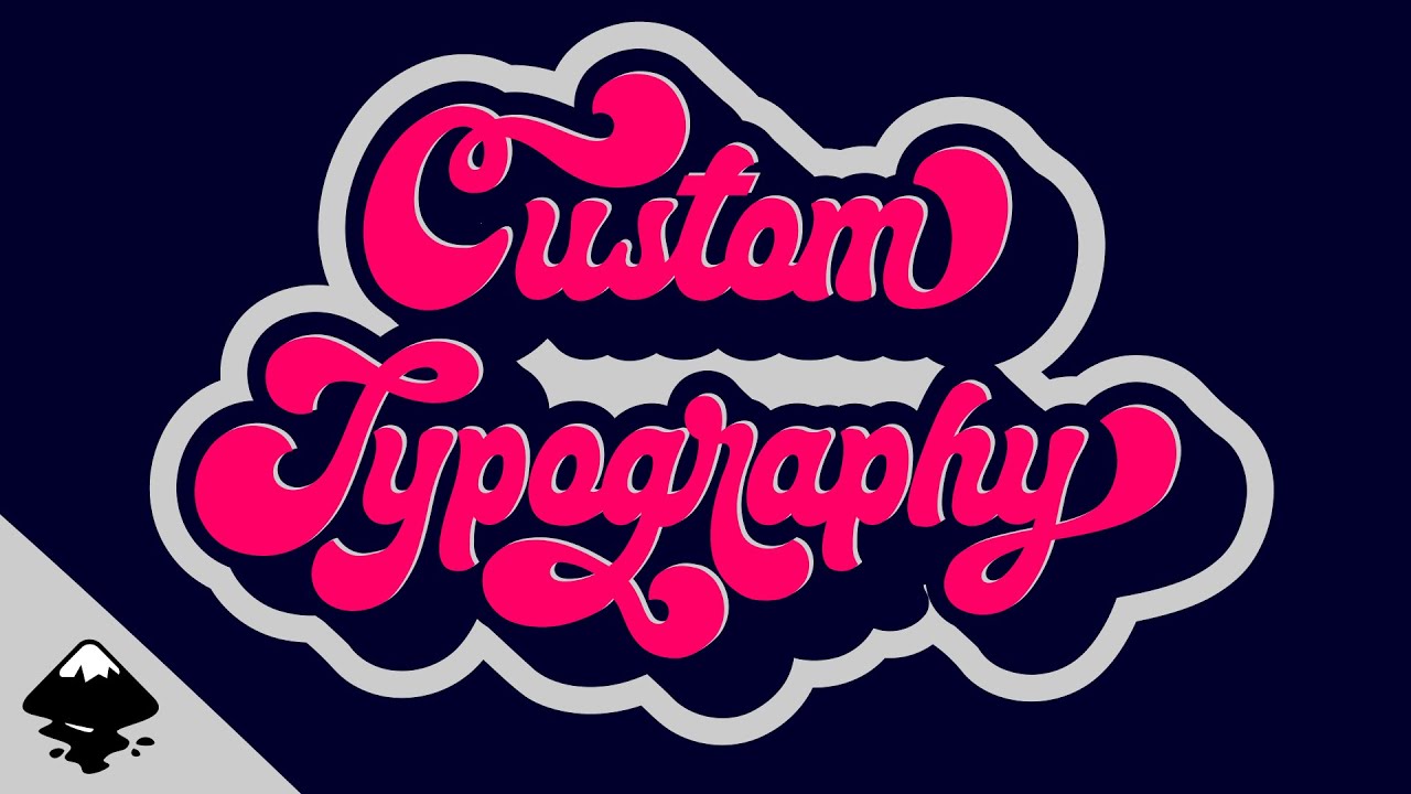 Make a custom typography design in inkscape | Inkscape tutorial # 8