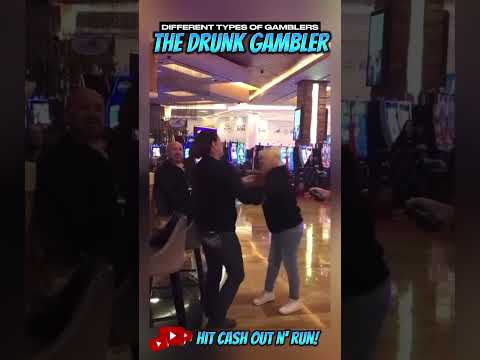 "THE DRUNK GAMBLER" Different types of GAMBLERS and SLOT MACHINES players #shorts #slots #jackpot