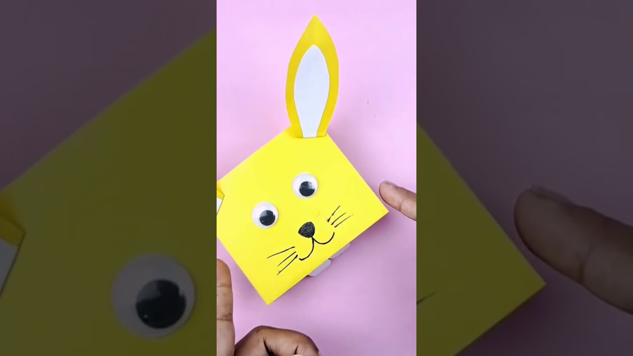 How to Make a Paper Rabbit Puppet, Hand Puppet, Animal Toy DIY Puppet, Paper craft Ideas for school