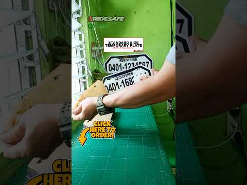 HOW I MAKE TEMPORARY PLATE NUMBER FOR MOTORCYCLE