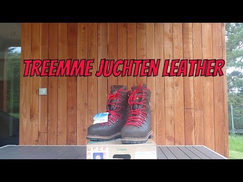 TREEMME 9-1108 Chainsaw Boots Gallusser Juchten Leather - unboxing.