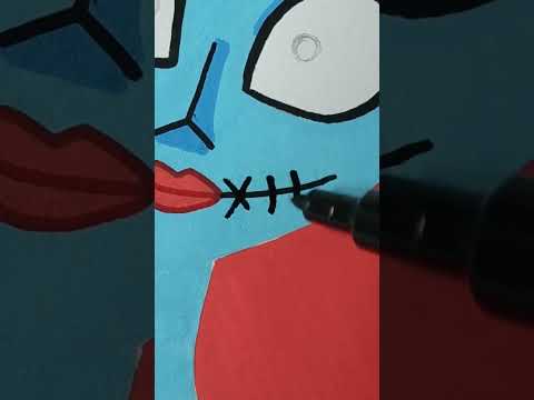 Drawing Sally from The nightmare before Christmas with posca markers #art #coloring #satisfying