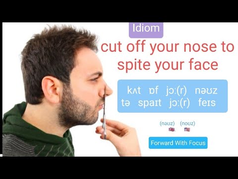 English Idiom/Proverbial Expression |Cut off your nose to spite your face| Meaning and Examples