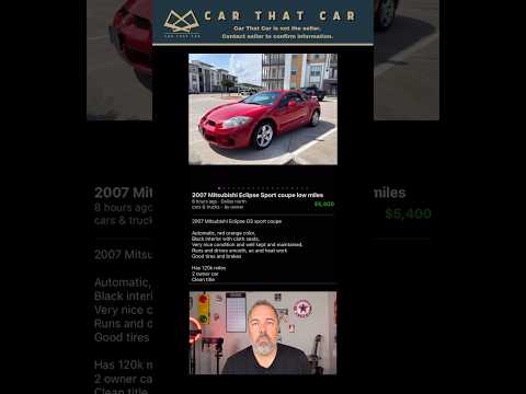 2007 Mitsubishi Eclipse Sport coupe low miles #car #