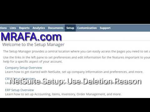MRAFA.com NetSuite Setup: How and Why You Need to Enable Deletion Reason