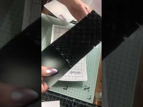Geometric 3D Embossing On Black Centura Pearl Card #shorts #craft #embossing