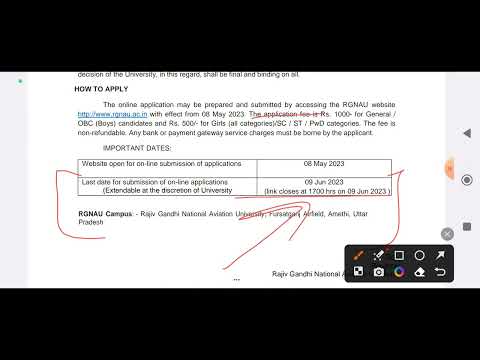 Rajiv Gandhi National Aviation University CUET Admission form 2023-24 UG,PG cut off, admission 2023