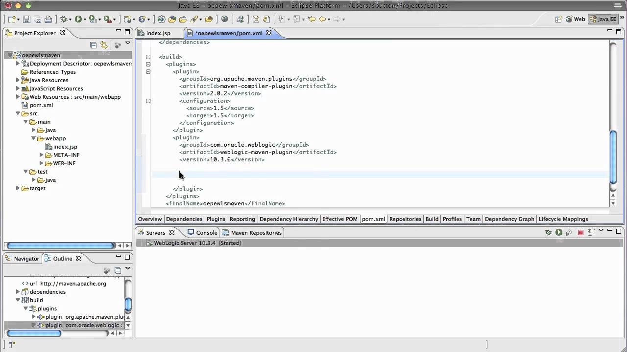 WebLogic Server with Maven and Eclipse
