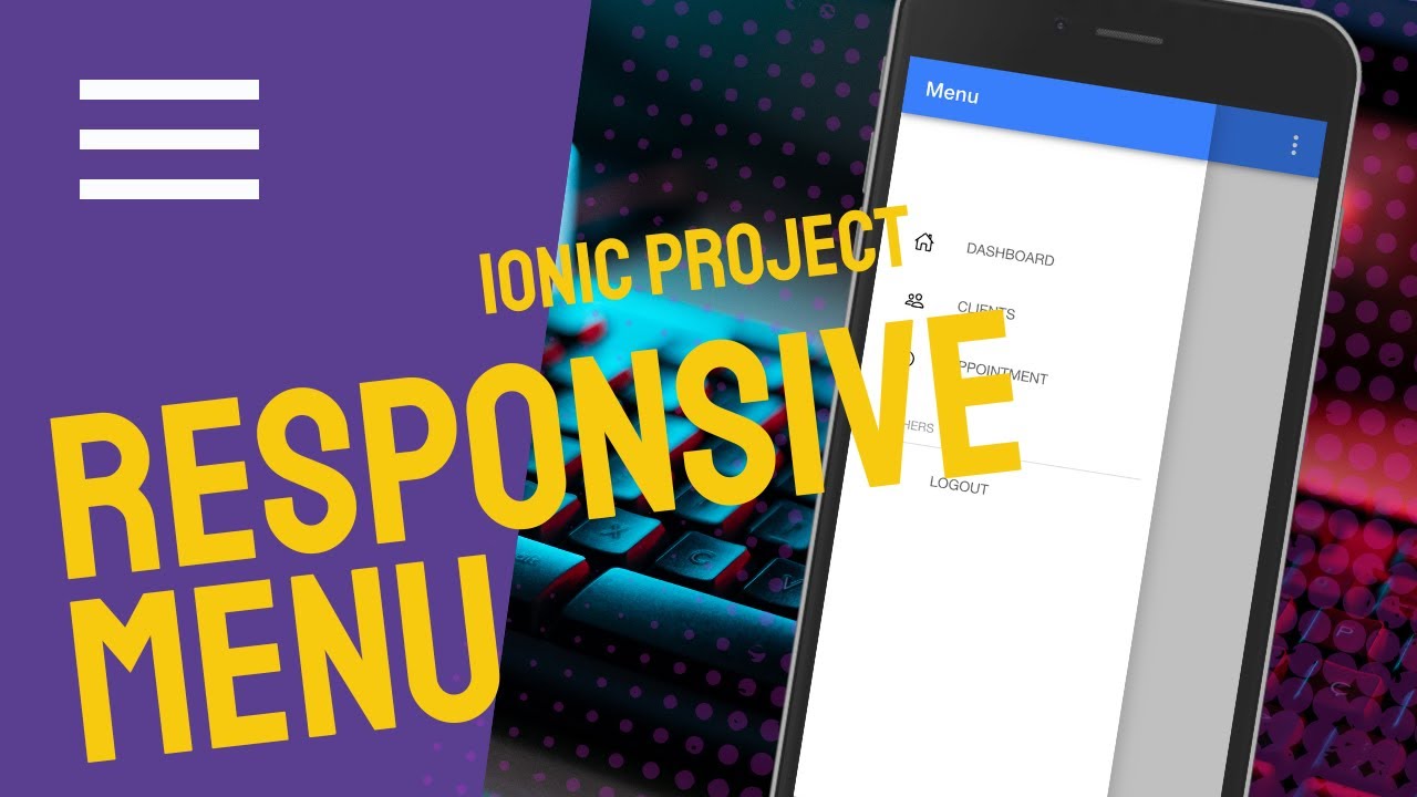 Responsive menu | Ionic project