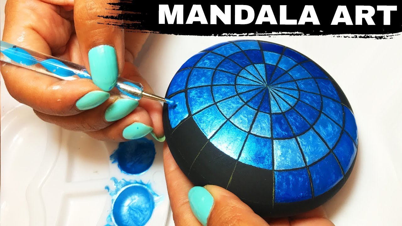 How to Mandala Stones Dot Art | Mandala for Beginners | Tutorial Rocks Painting #Mandala #DotArt