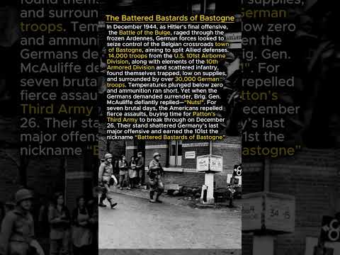 "Nuts!": The 101st's brilliant stand at Bastogne