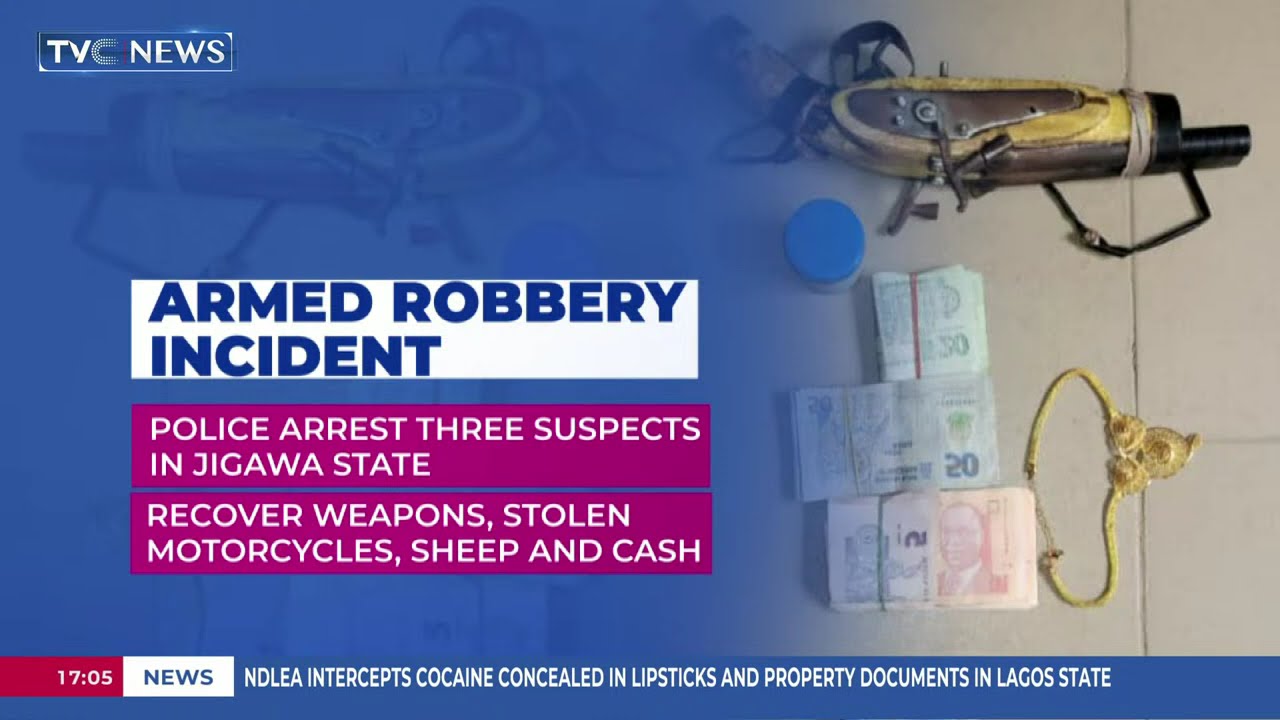 Police Arrest Three Suspects In Jigawa Recover Weapons, Stolen Motorcycles, Sheep And Cash