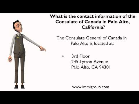 What is the contact information of the Consulate of Canada in Palo Alto, California?
