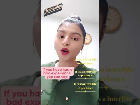 A bad experience|| Learn English