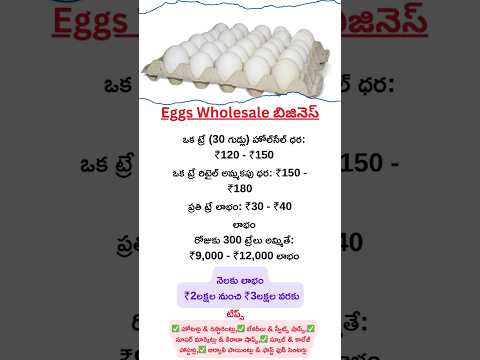 Best Telugu Business || Eggs Wholesale business | business Ideas Telugu | Startup Business #business