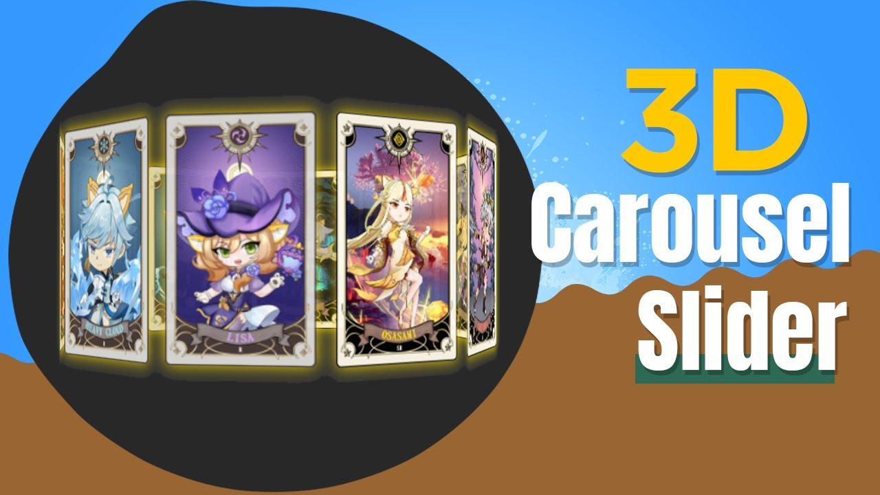 3D Carousel Slider Using Only HTML & CSS