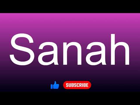 How to correctly pronounce - Sanah