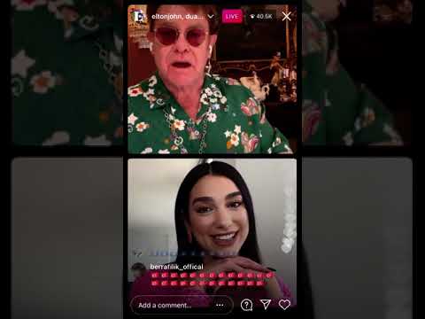 Dua Lipa Live with Elton John for an Exclusive Announcement | Instagram 22 Mar 2021