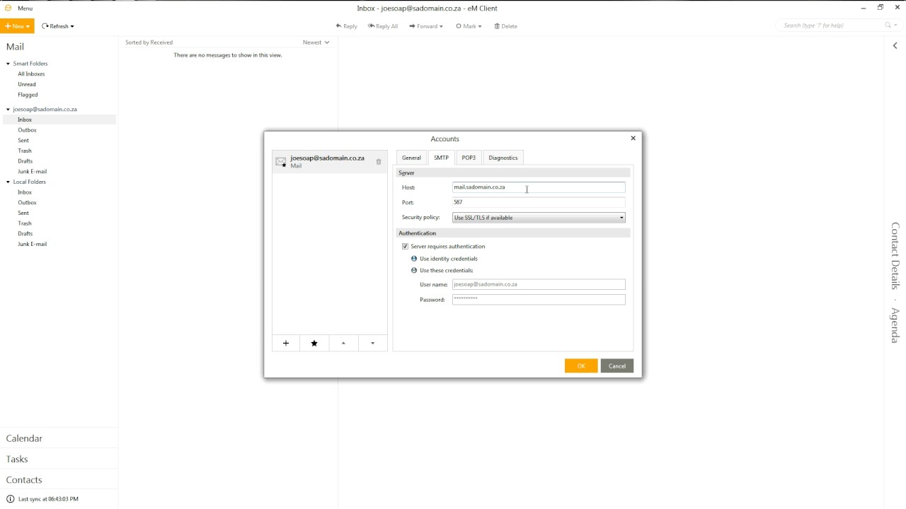 EM Client v7: Checking Your POP Account Settings