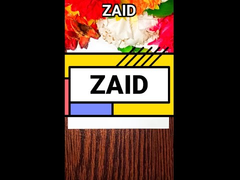ZAID Name Status Calligraphy #shorts #art