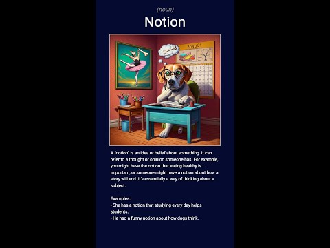 English word 'notion' noun B2