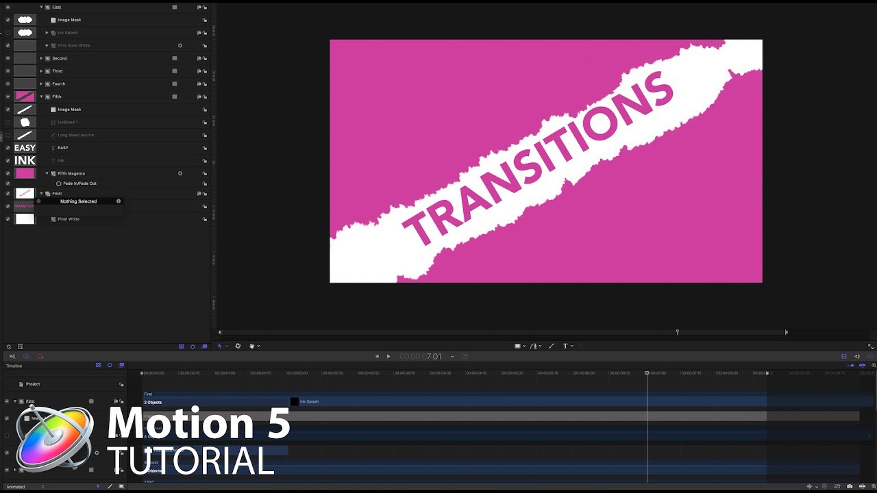 Apple Motion 5 Tutorial: Image Mask Transitions