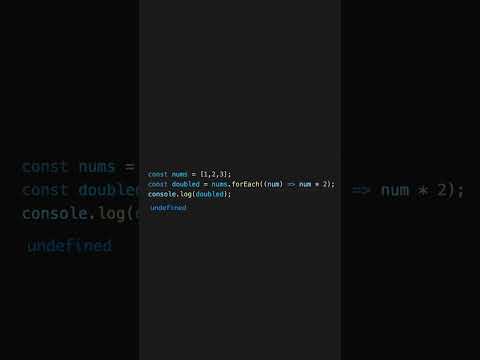 JavaScript ES6: forEach() vs. map()