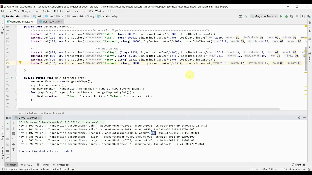 Merging Maps in Java 8 using stream apis | Different ways to merge Maps in Java 7 v/s Java 8