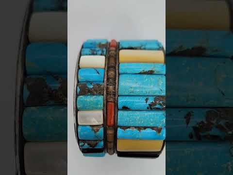 Cobblestone Navajo Turquoise Sterling Silver Cuff Bracelet by DM Begay