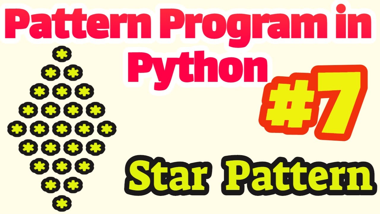 Pattern Program in Python #7: Star Pattern(Diamond)