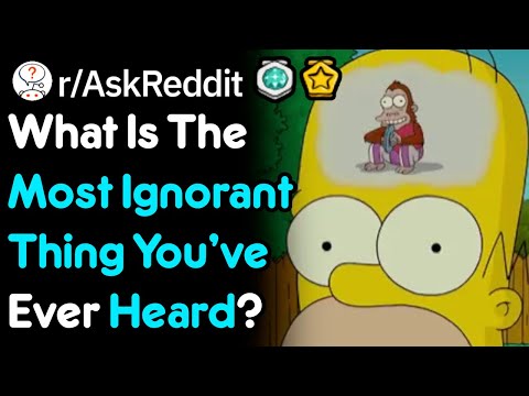 What Is The Most Ignorant Thing You've Ever Heard? (r/AskReddit)