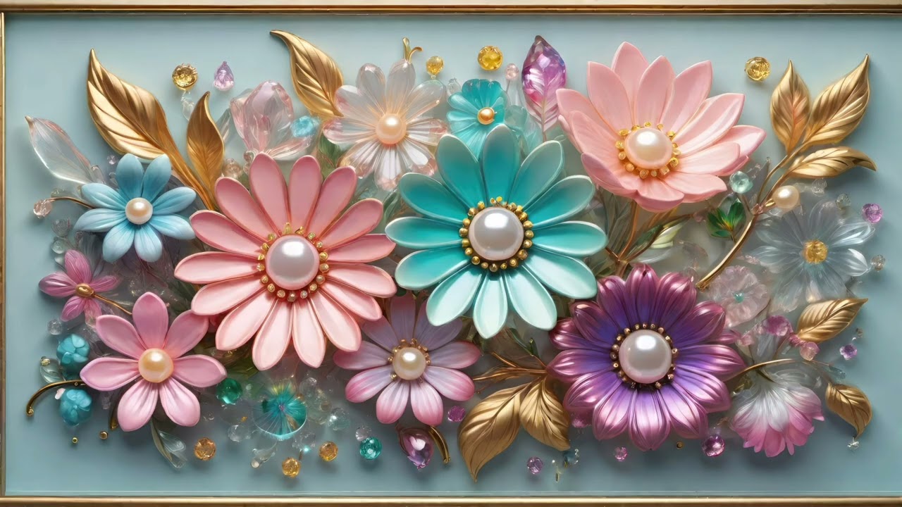 4K Frame TV Screensaver | Elegant 3D Stylish Flower Wallpaper | Modern Digital Art Home Décor