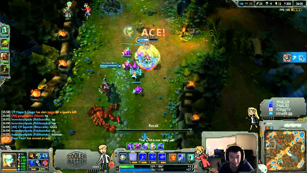 C9 Hai Quadra Kill on Orianna