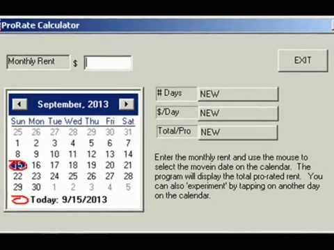 ProRate Pro - Landlord pro-rated rent calculator